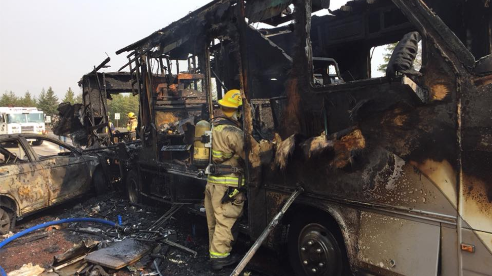 RV catches fire on I-5; crews suspect mechanical problems | KTVL