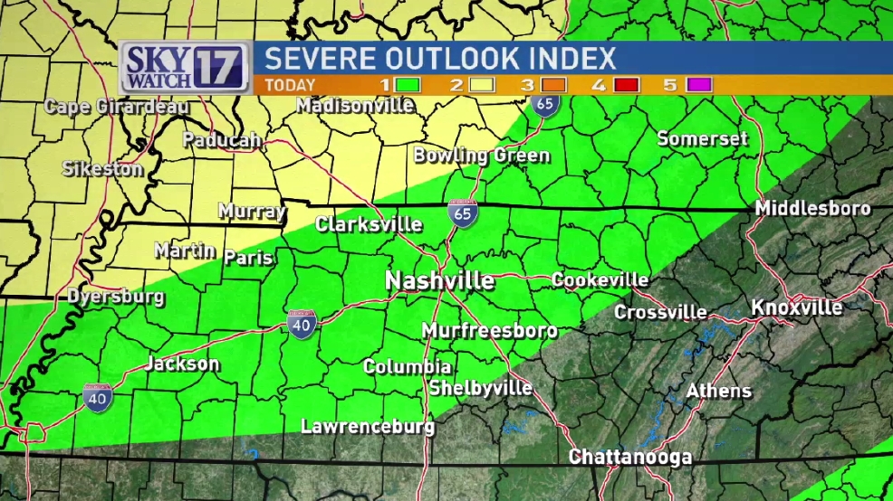 CODE YELLOW: Severe Storms, risk of tornadoes possible | WZTV