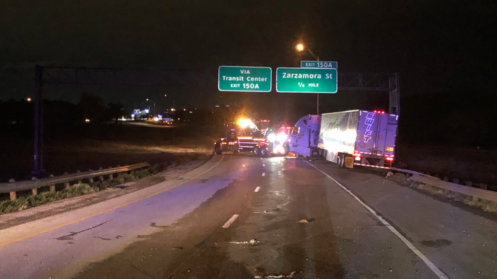 CLOSED: 18-wheeler hits overhead highway sign; I-35 NB lanes to be ...